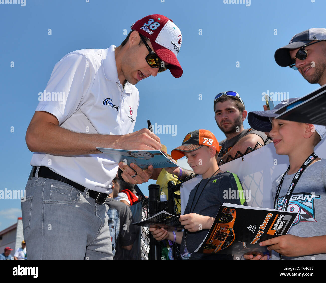 Talladega, AL, USA. 28th Apr, 2019. David Ragan, signs autographs ...