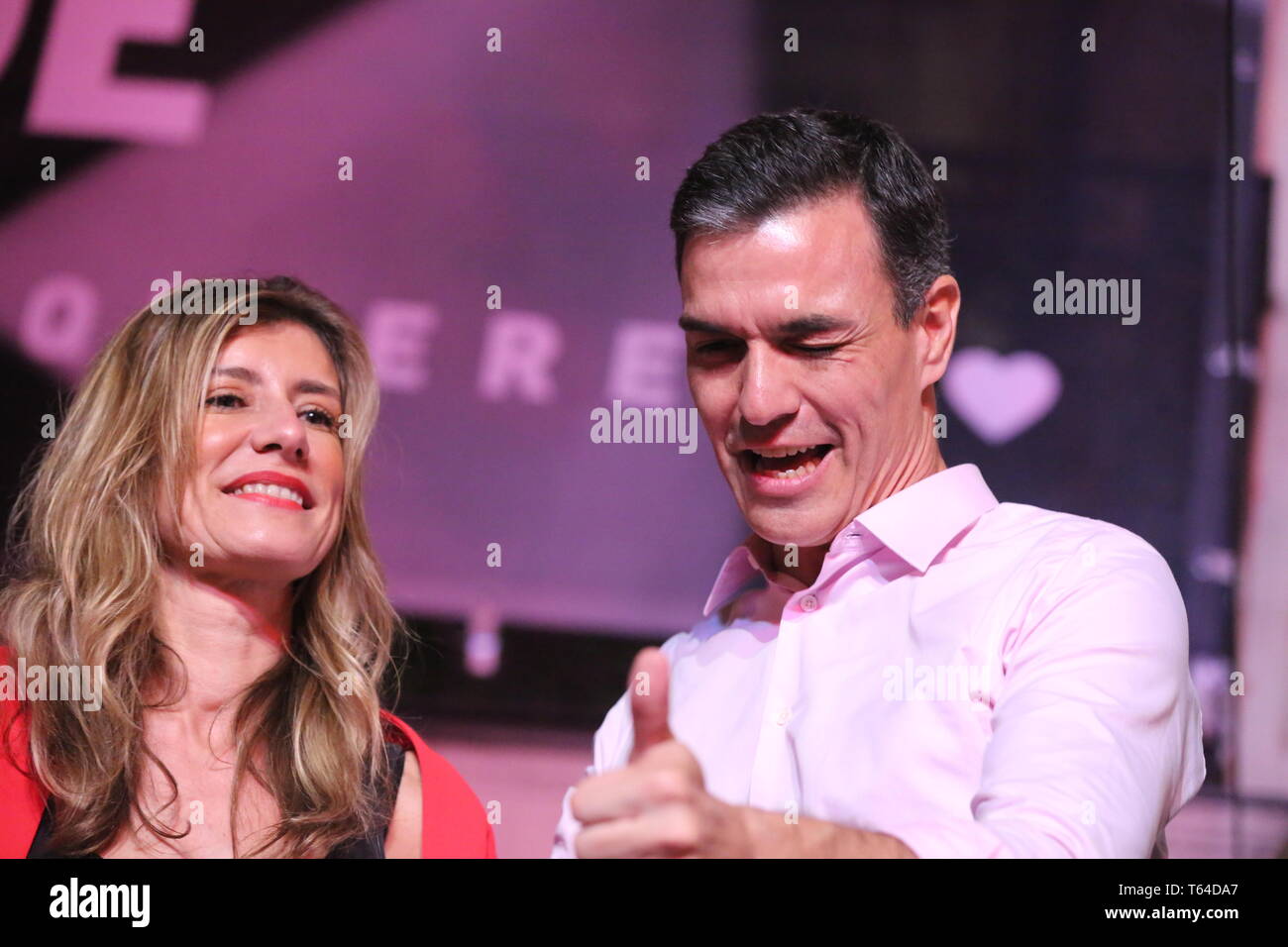 Madrid, Spain. 28th Apr, 2019. Pedro Sanchez, Prime Minister of Spain ...
