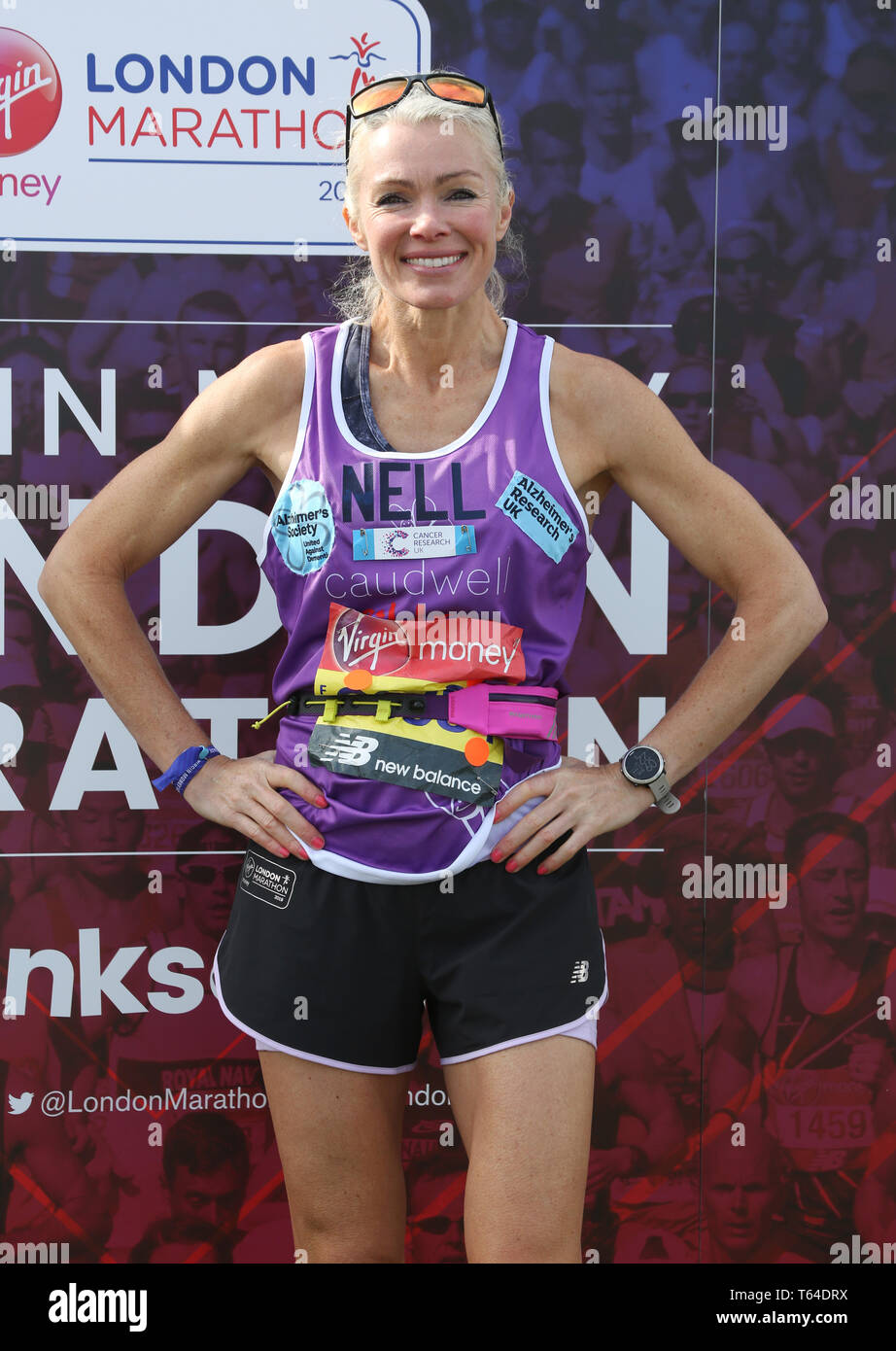 Nell McAndrew at the Virgin Money London Marathon 2019 Stock Photo - Alamy