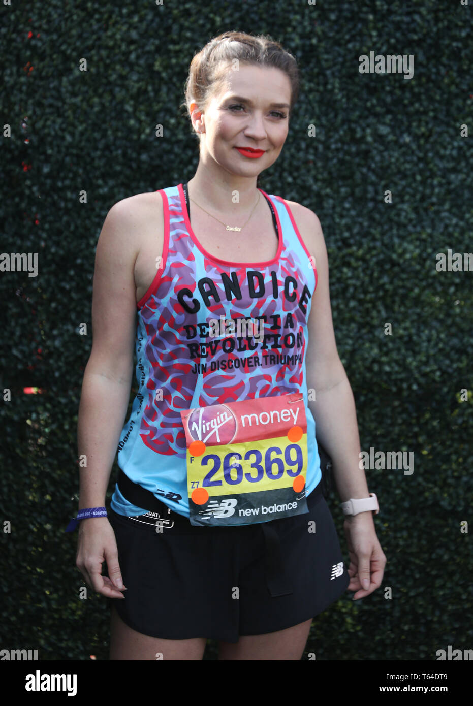 Candice Brown at the Virgin Money London Marathon 2019 Stock Photo - Alamy