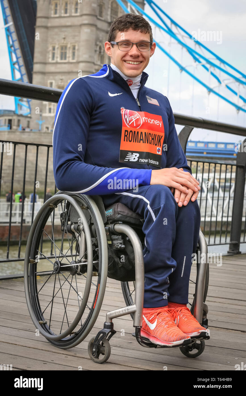 London, UK, 29th April 2019. American Daniel Romanchuk who won the men ...