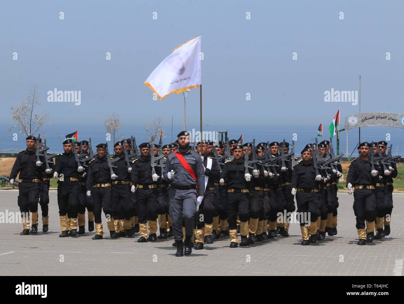 Gaza City, The Gaza Strip, Palestine. 29th Apr, 2019. Police officers ...