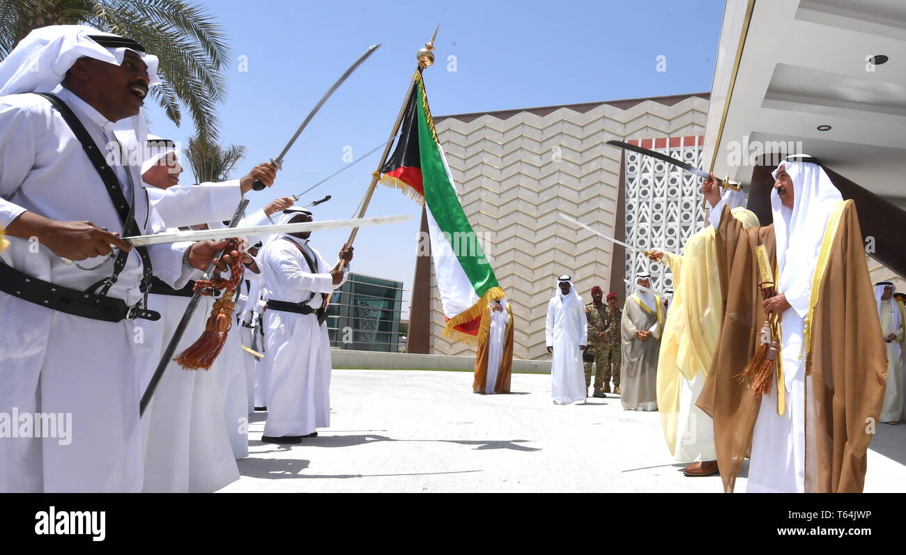 Kuwait. 29th Apr, 2019. People dance at the opening ceremony of the ...