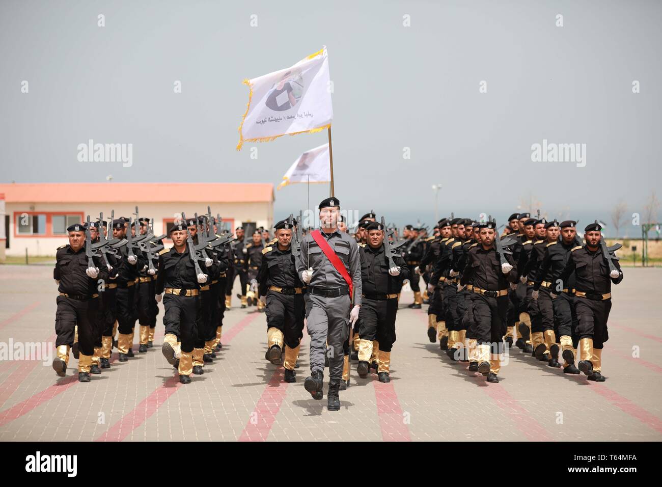 Gaza City, The Gaza Strip, Palestine. 27th Apr, 2019. Police officers ...