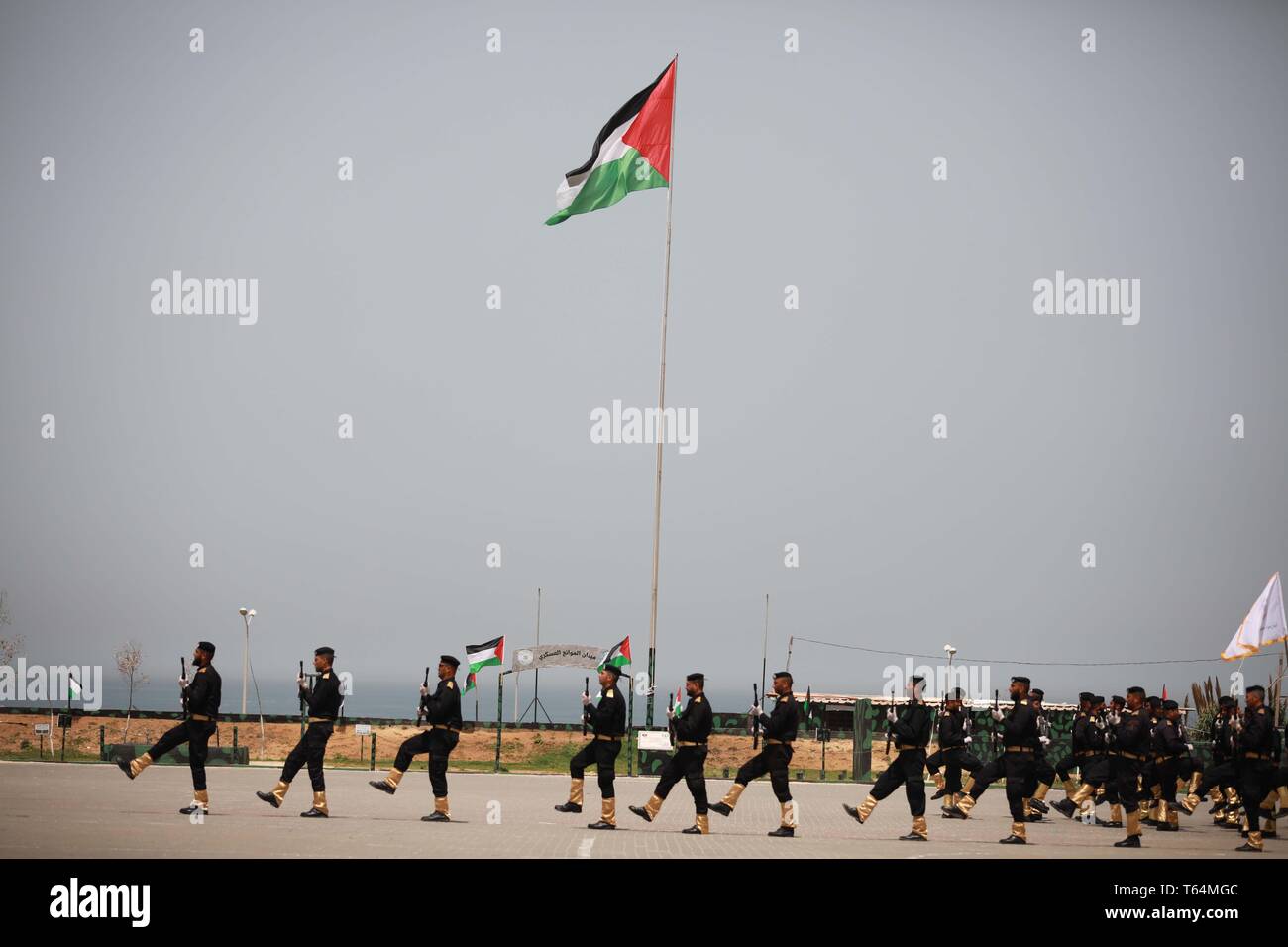 Gaza City, The Gaza Strip, Palestine. 27th Apr, 2019. Police officers ...