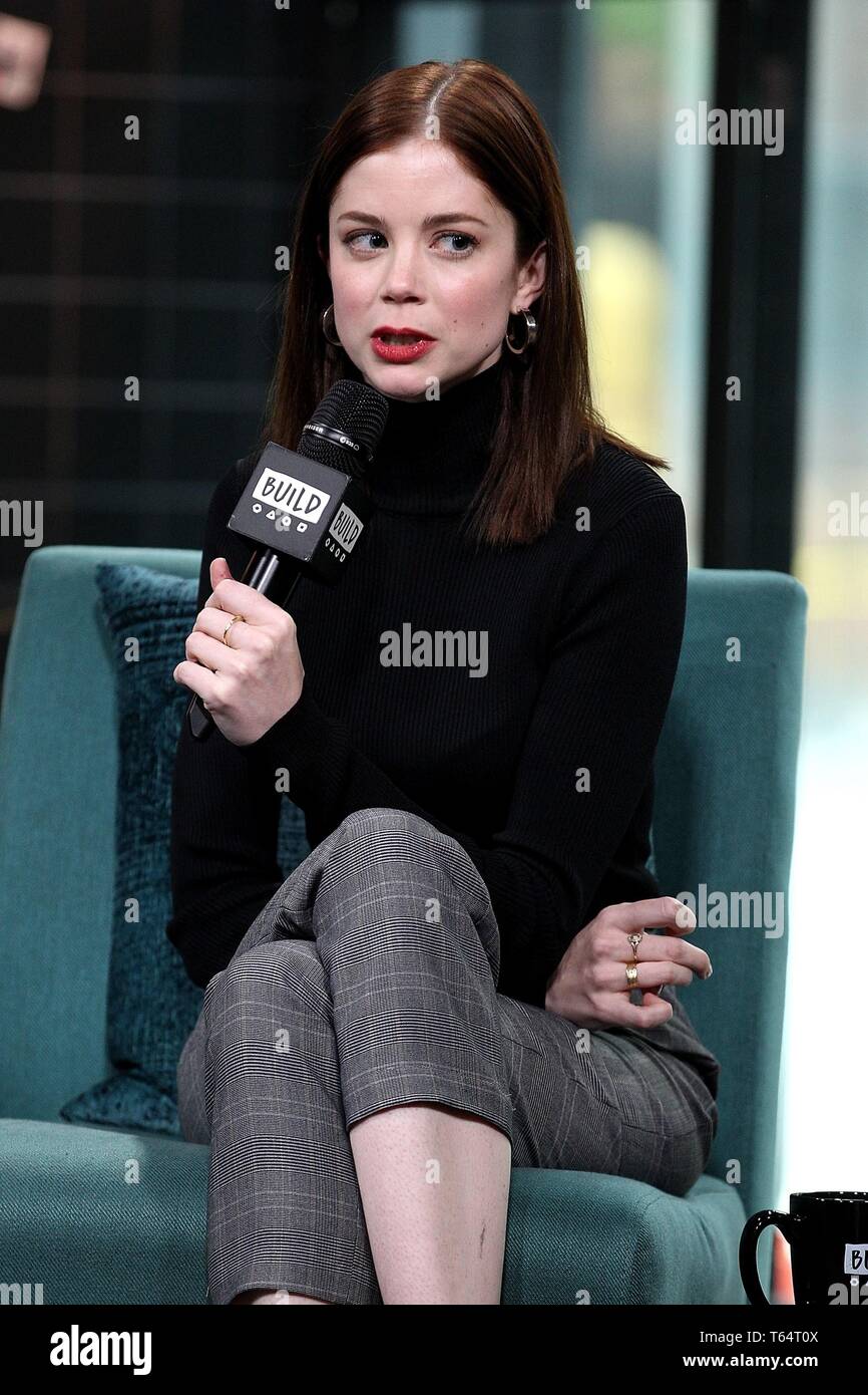 Charlotte Hope inside for AOL Build Series Celebrity Candids - MON, AOL ...