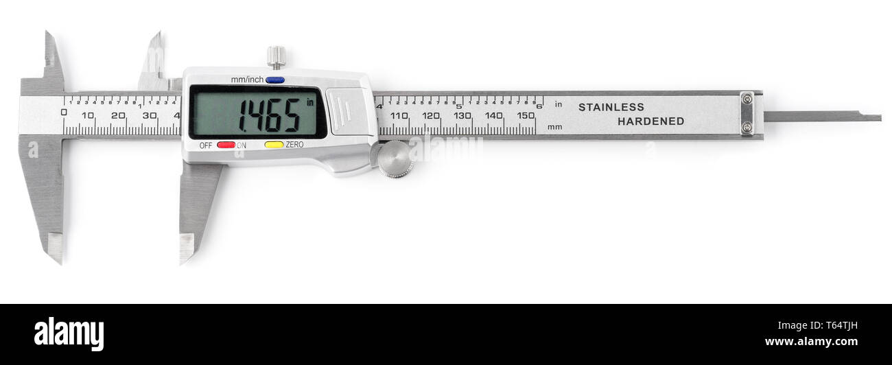 Caliper digital on white background digital Stock Photo - Alamy