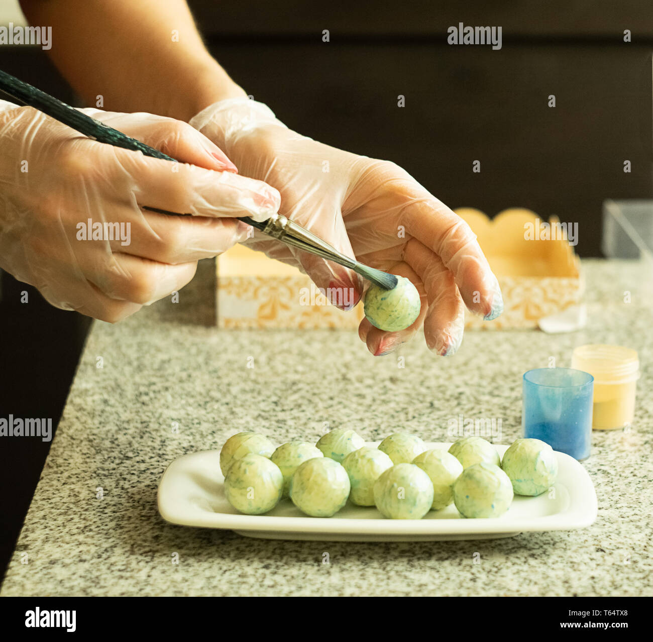 The process of making handmade candies. Chocolatier Brings Candurin on ...