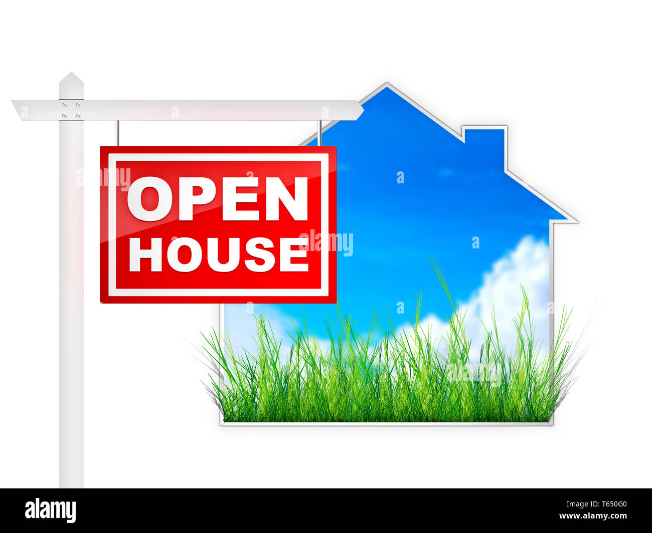 Sign - Open House Stock Photo - Alamy