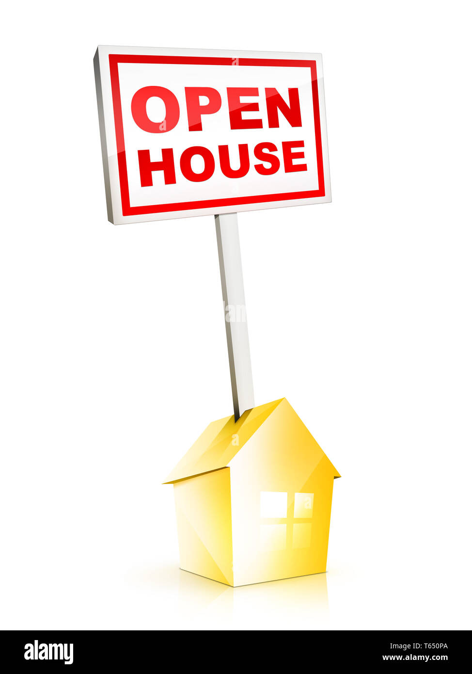 Sign - Open House Stock Photo - Alamy