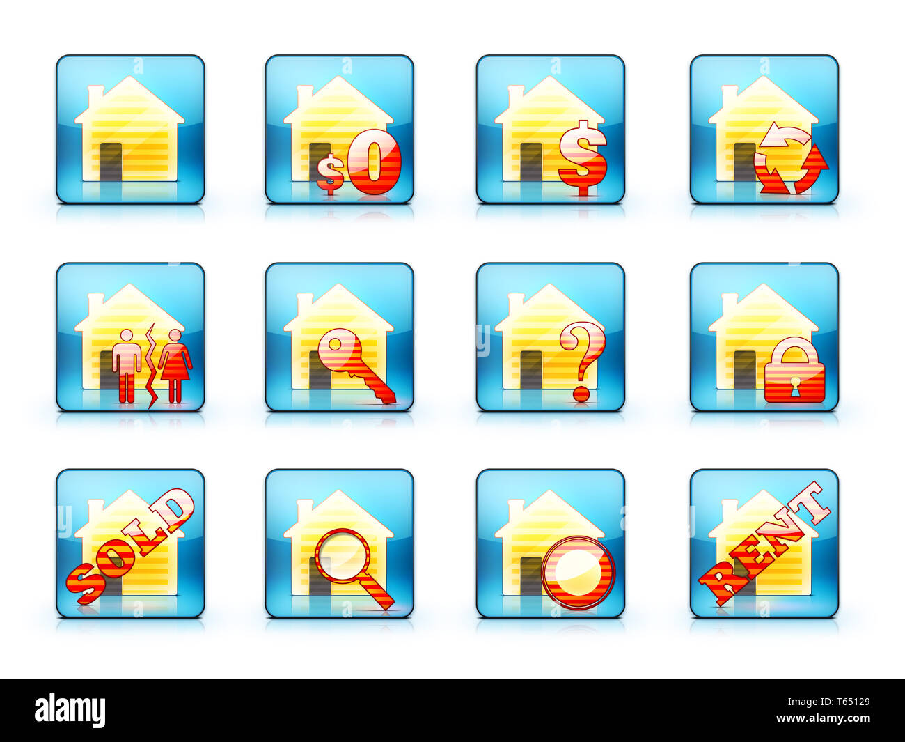 Real estate icons hi-res stock photography and images - Alamy
