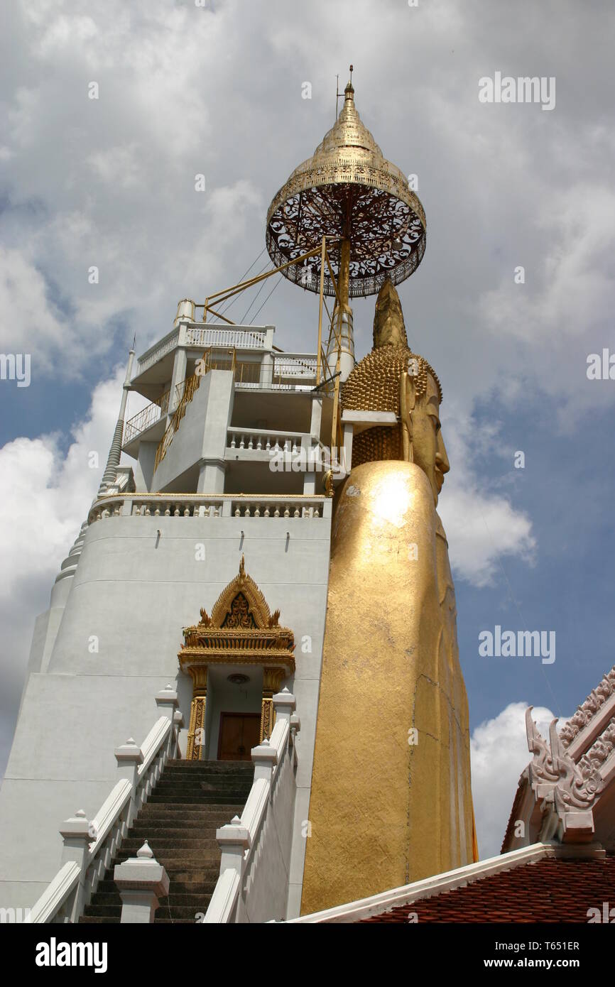 Side view of Buddha figure with entrance and stairs Stock Photo - Alamy