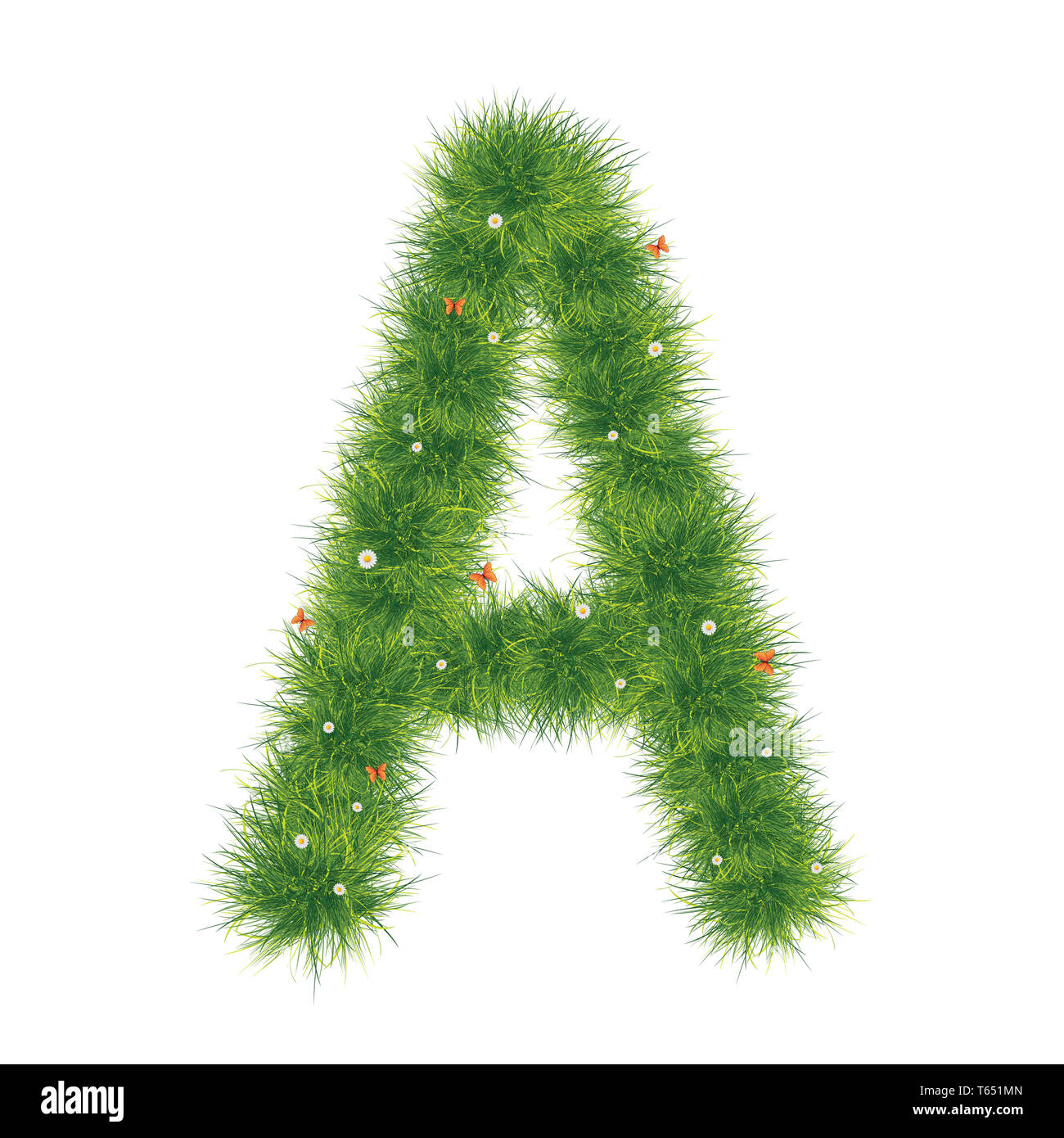 Grass Alphabet A-Z Stock Photo - Alamy