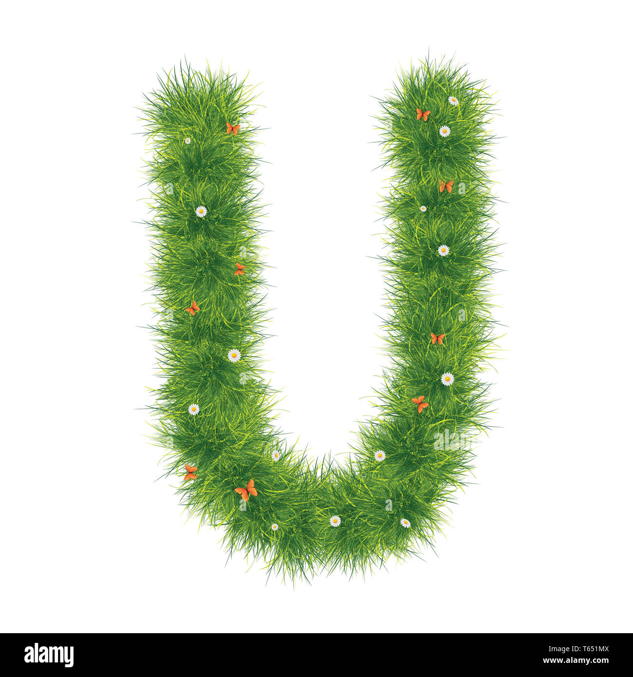 Grass Alphabet A-Z Stock Photo - Alamy