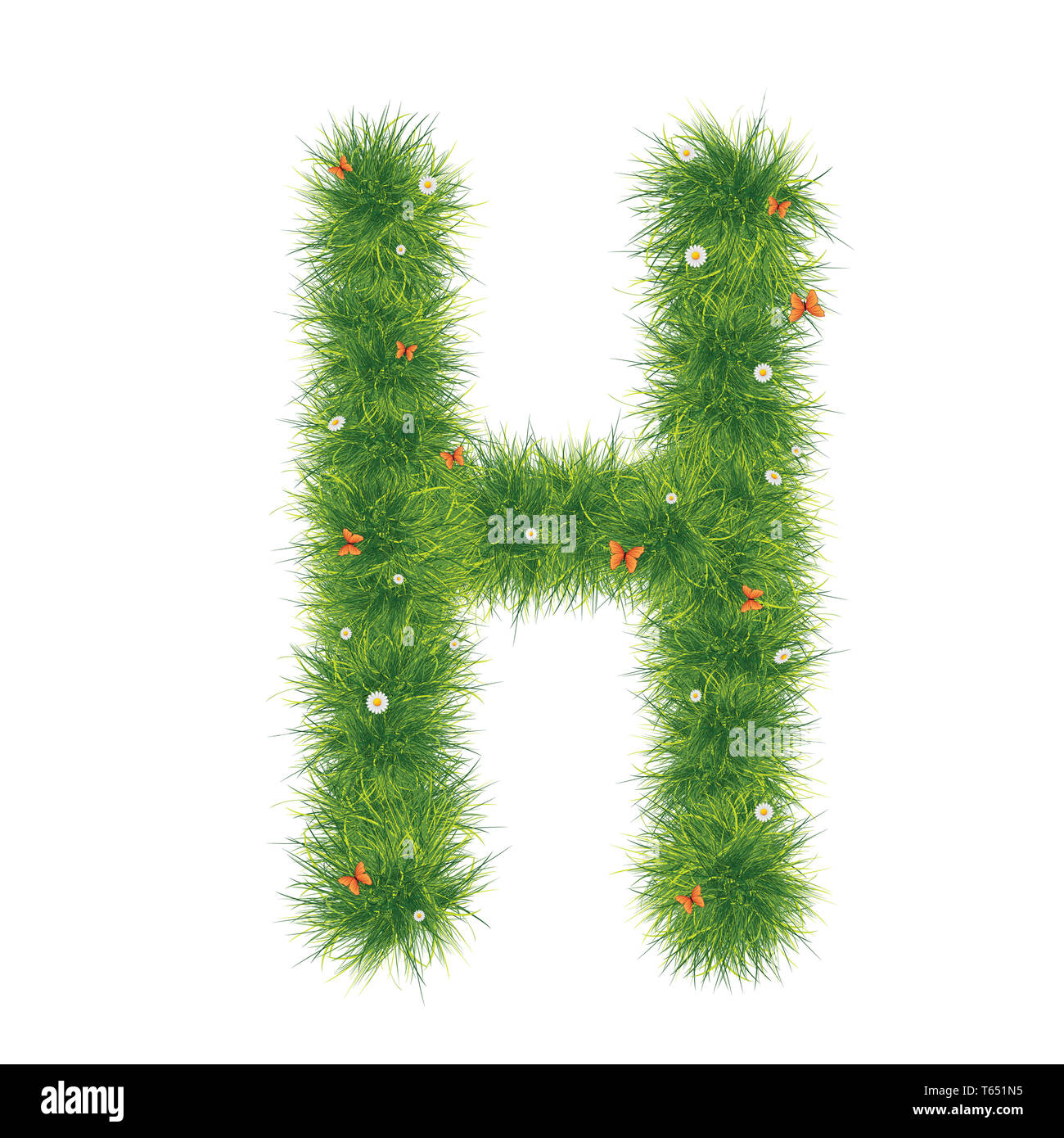 Grass Alphabet A-Z Stock Photo - Alamy