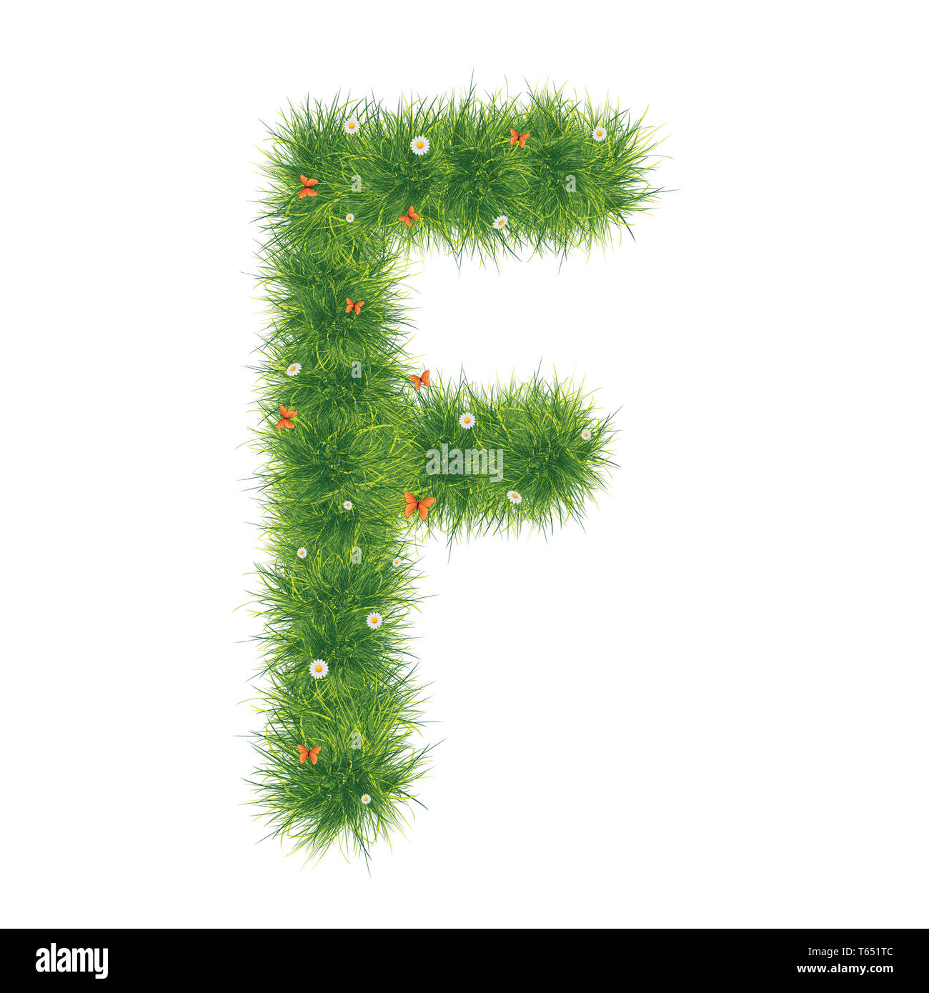 Grass Alphabet A-Z Stock Photo - Alamy