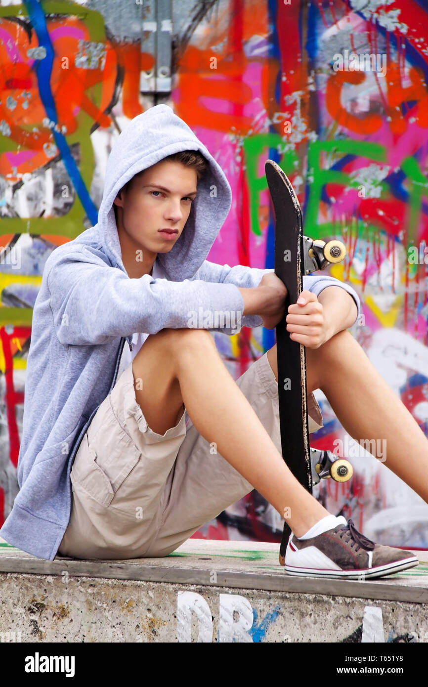 cool looking teenager Stock Photo - Alamy