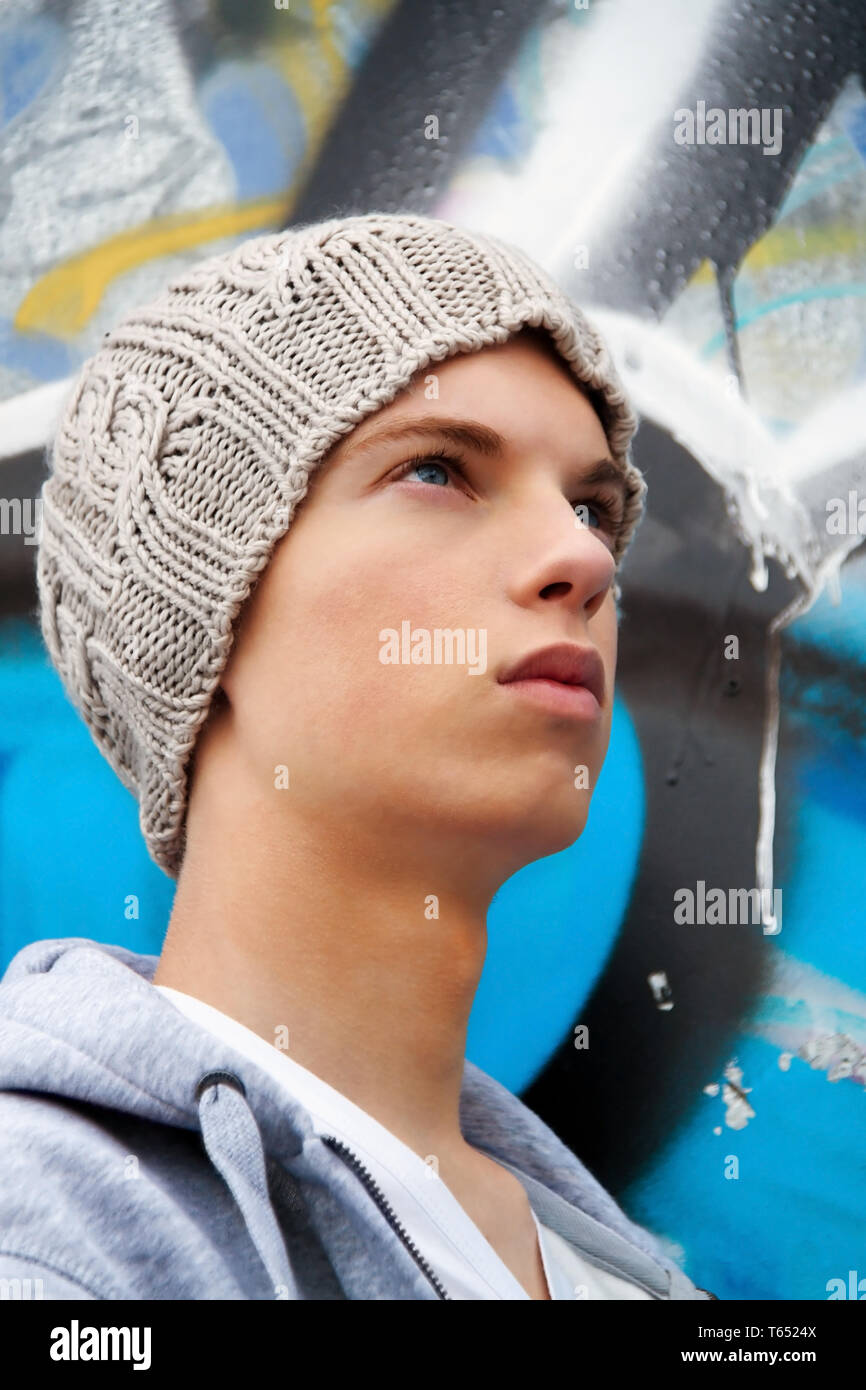 cool looking teenager Stock Photo - Alamy