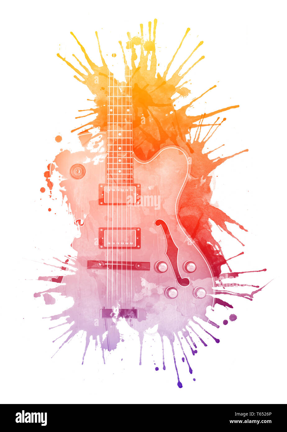 Abstract illustration electric guitar hi-res stock photography and ...