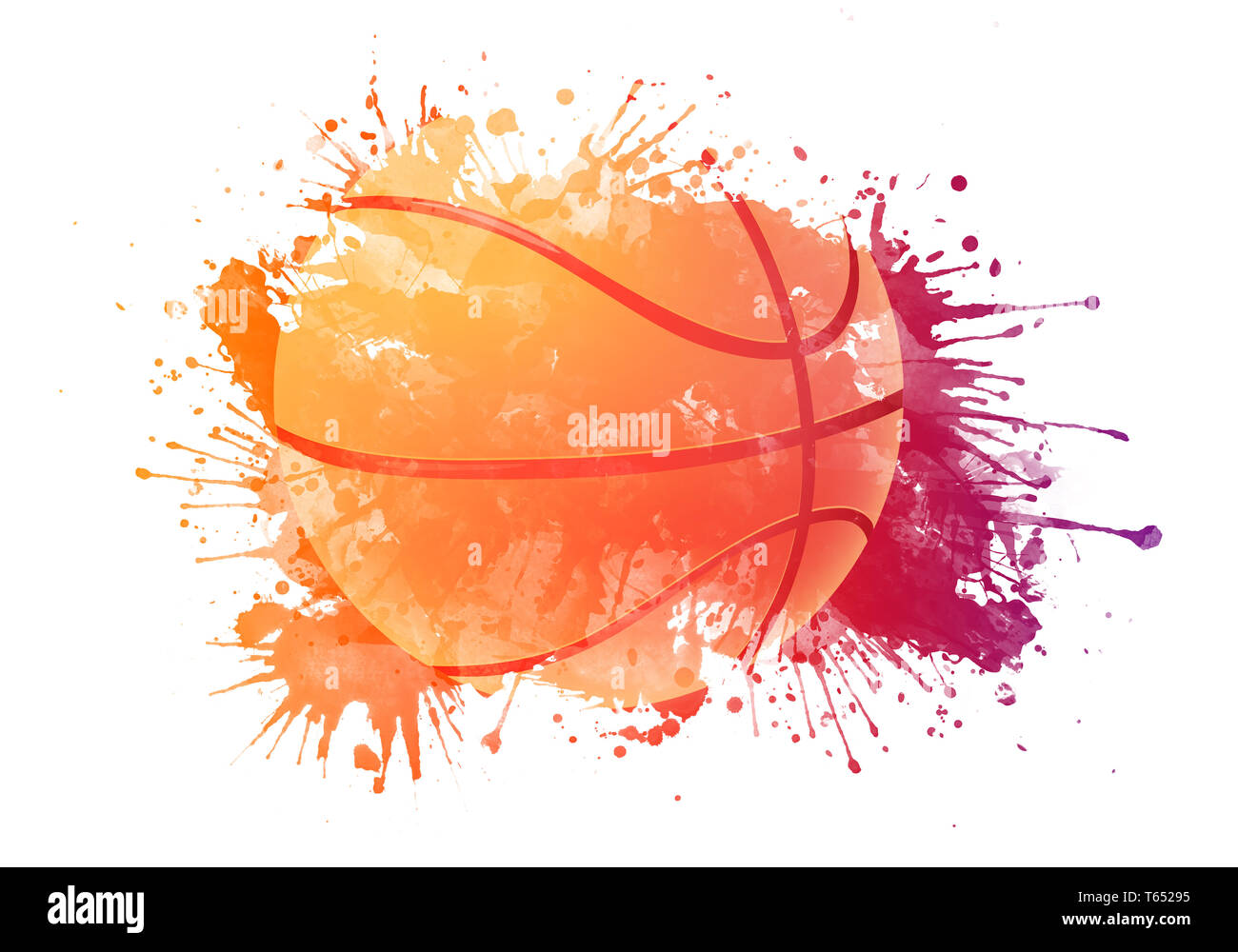 Basketball illustration watercolor hi-res stock photography and images ...