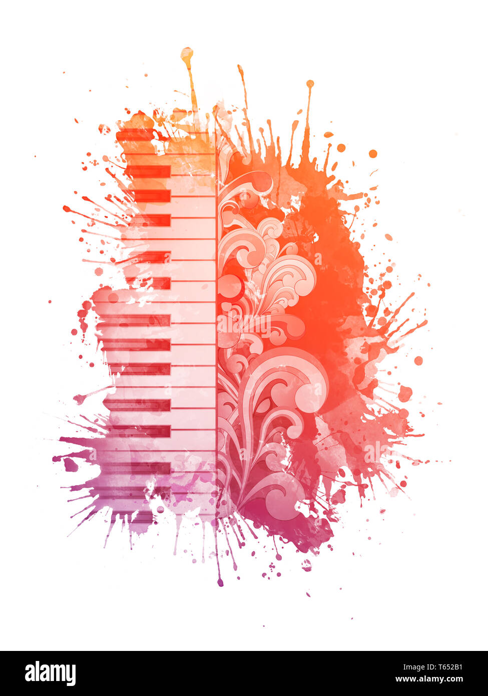 Piano watercolor hi-res stock photography and images - Alamy