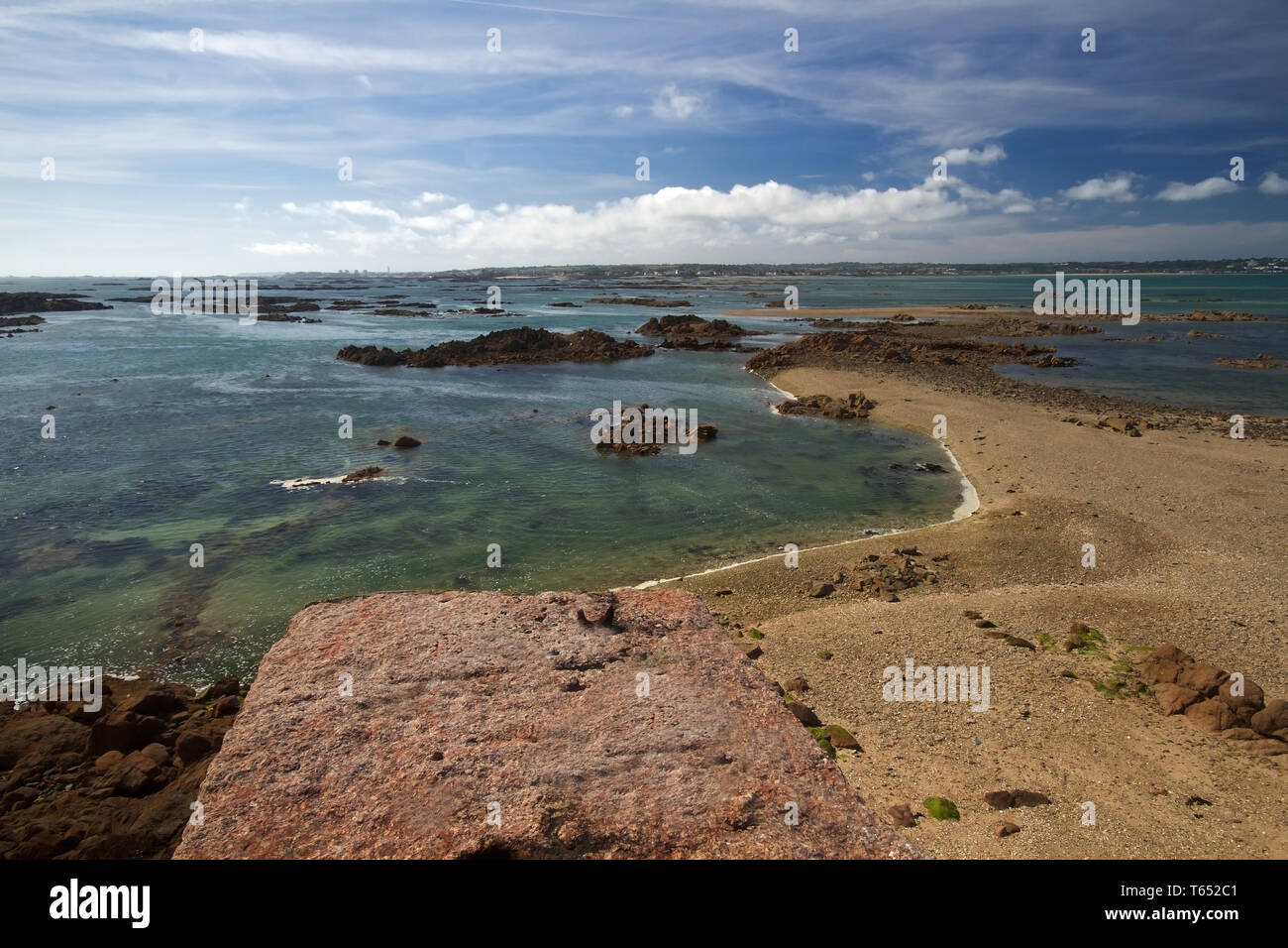 Beautiful Beach on Jersey Island, Channel Islands, Europe Stock Photo ...