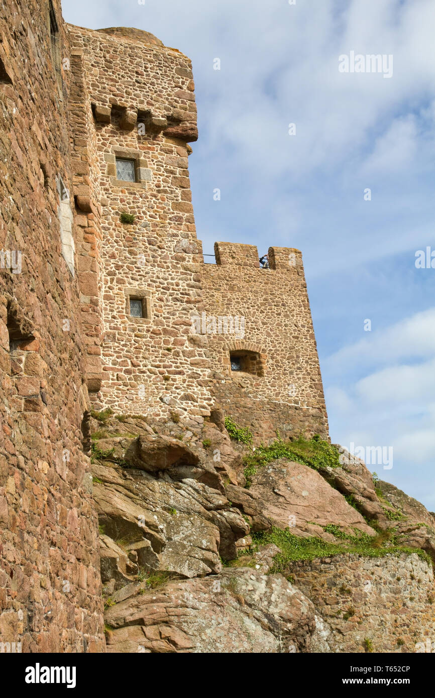 Mont Orgueil Castle in Gorey, Jersey, UK Stock Photo - Alamy