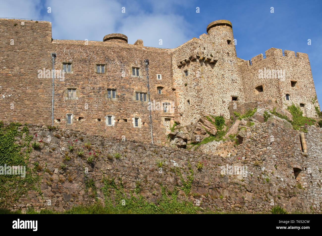 Mont Orgueil Castle in Gorey, Jersey, UK Stock Photo - Alamy