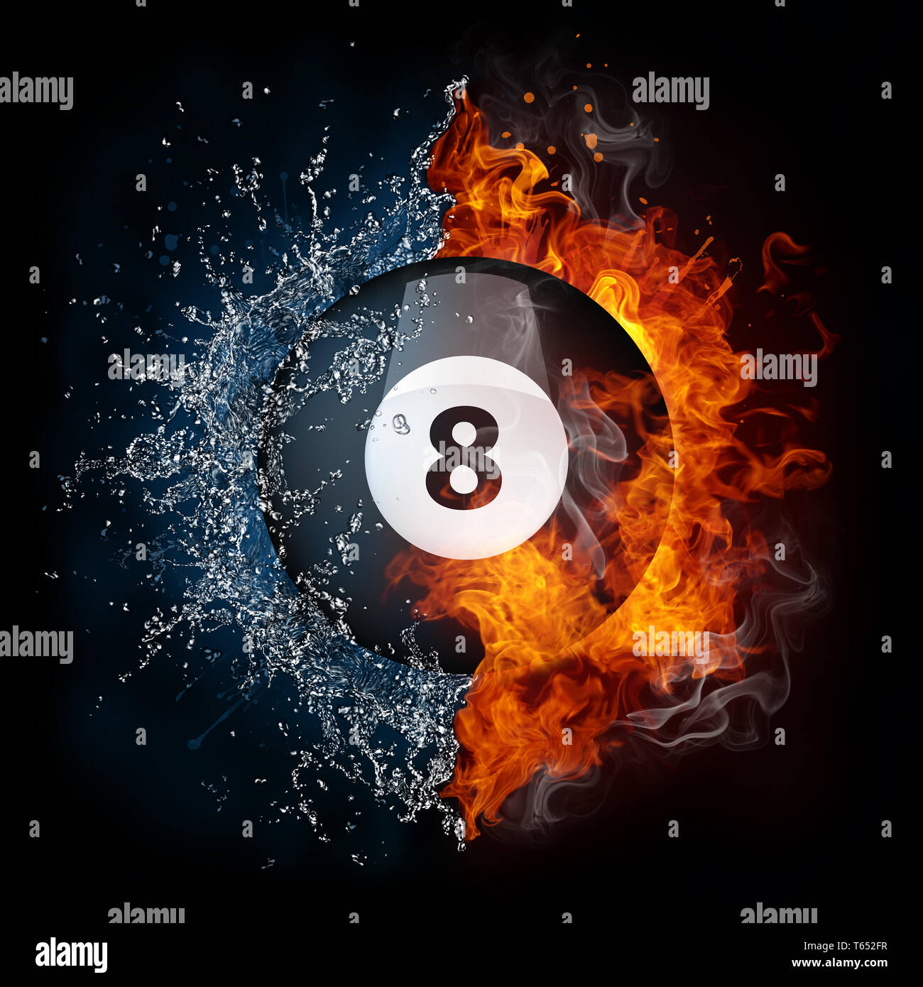Flaming billiards ball hi-res stock photography and images - Alamy