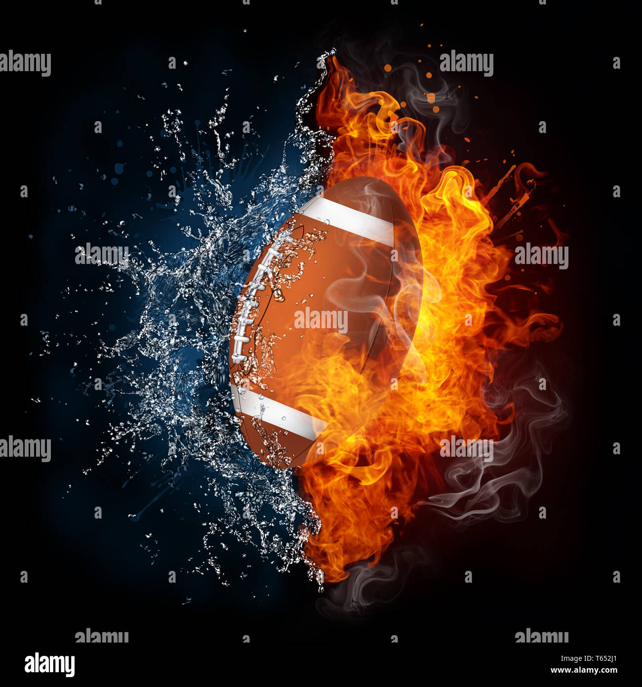 Water football fire hi-res stock photography and images - Alamy