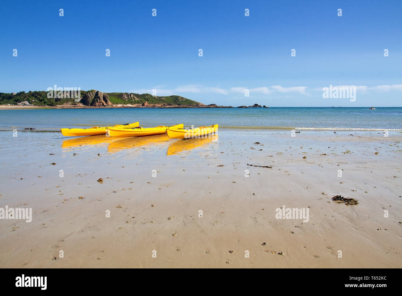 Beautiful Beach on Jersey Island, Channel Islands, Europe Stock Photo ...