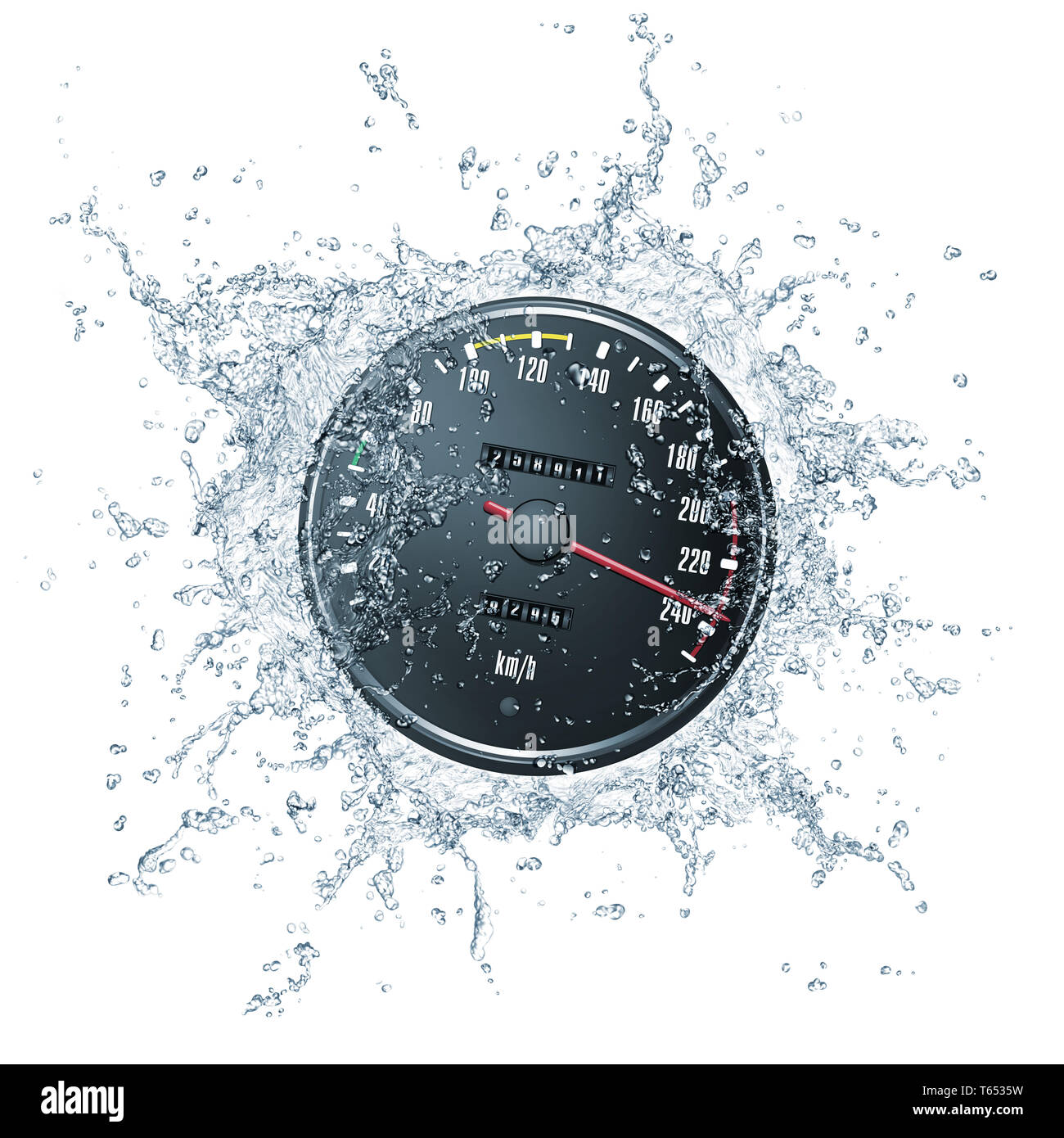 Driving car dashboard speed Cut Out Stock Images & Pictures - Alamy