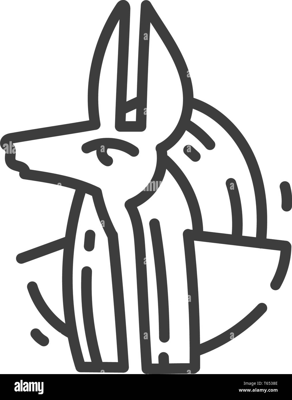 Outline illustration ancient egyptian god hi-res stock photography and ...