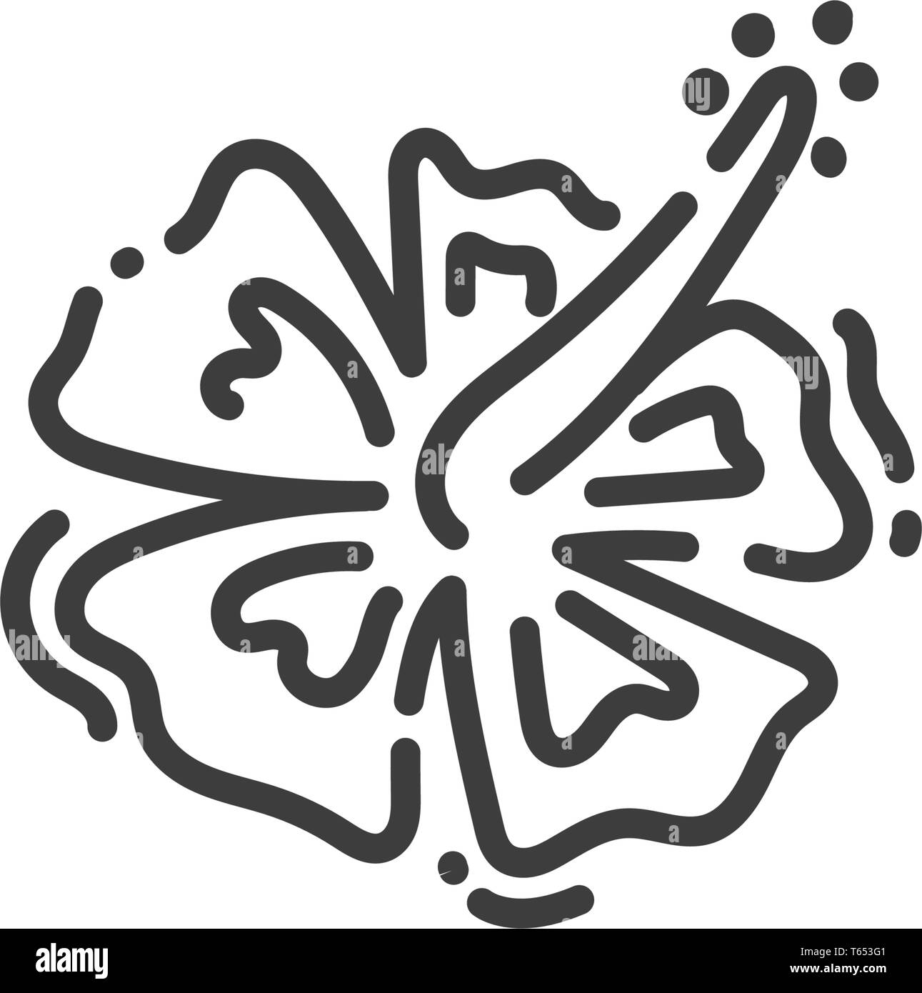 Hibiscus blooming Stock Vector Images - Alamy