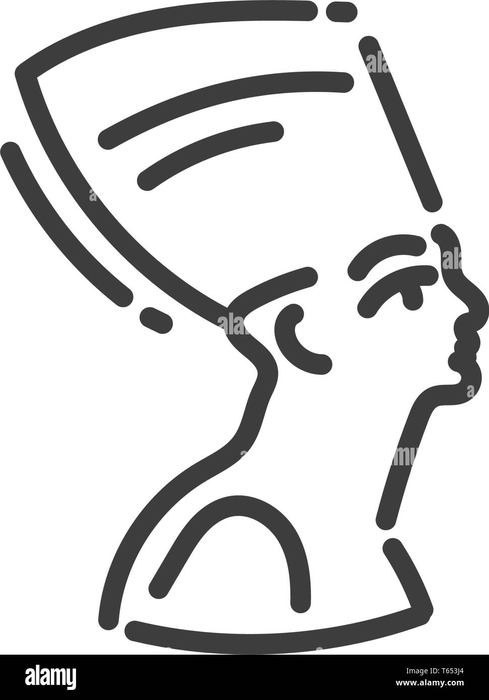 nefertiti flat outline icon of Egypt, concept silhouette Stock Vector Image & Art - Alamy