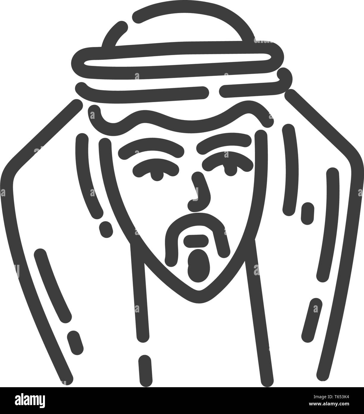 Vector saudi arab man cartoon Black and White Stock Photos & Images - Alamy