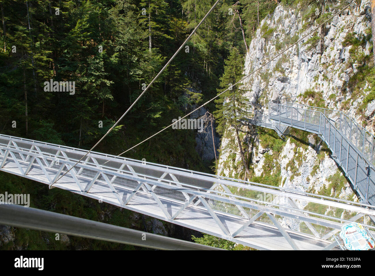 Leutaschklamm Geisterklamm, a Waterfall Steep Path, Mittelwald, Upper ...