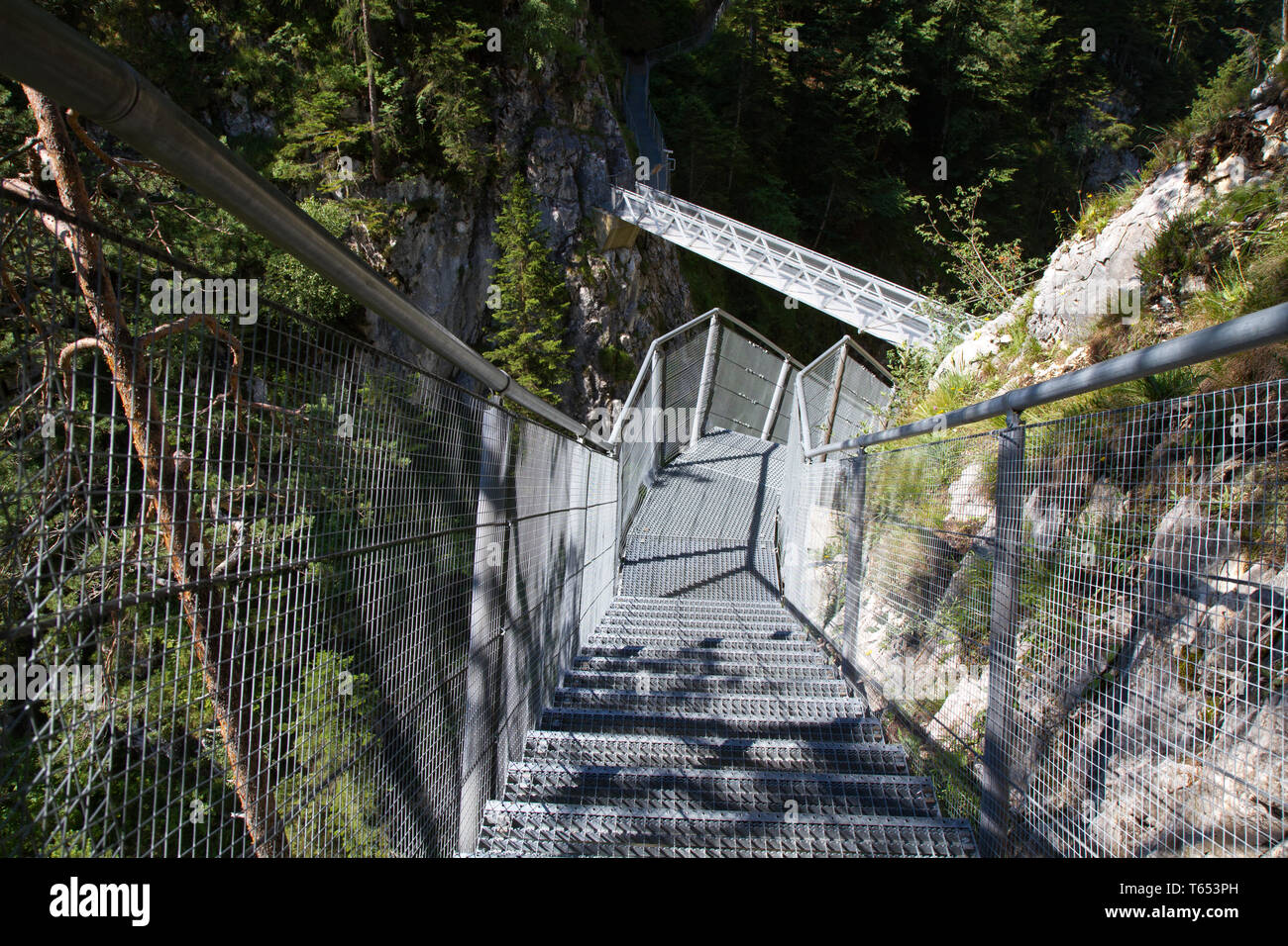 Leutaschklamm Geisterklamm, a Waterfall Steep Path, Mittelwald, Upper ...