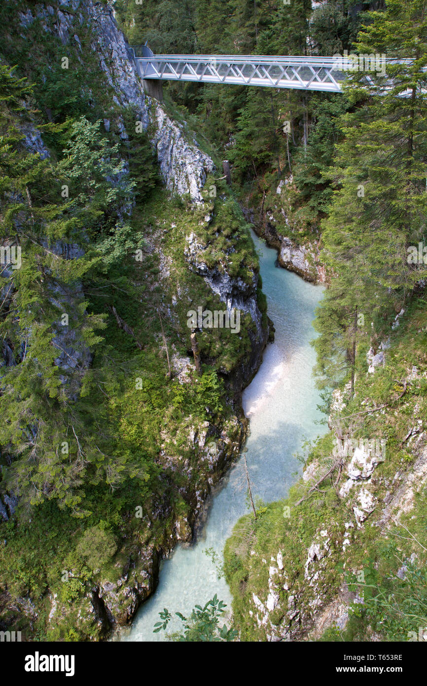 Leutaschklamm Geisterklamm, a Waterfall Steep Path, Mittelwald, Upper ...