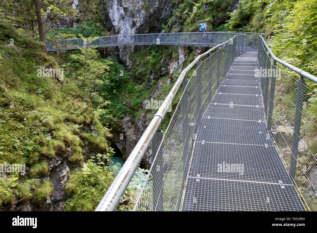 Leutaschklamm Geisterklamm, a Waterfall Steep Path, Mittelwald, Upper ...