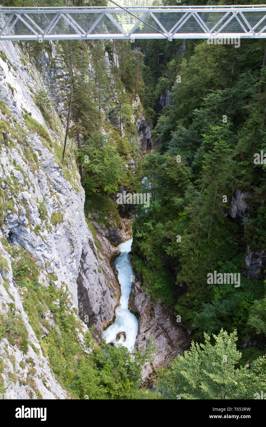 Leutaschklamm Geisterklamm, a Waterfall Steep Path, Mittelwald, Upper ...