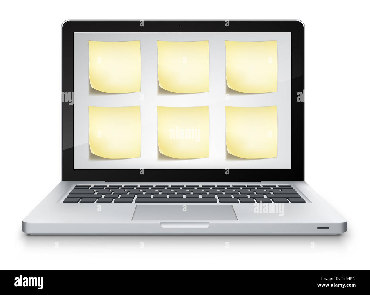 Vector Open Book in Laptop Stock Photo - Alamy