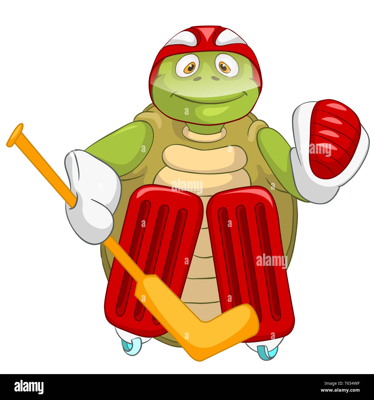 Funny Turtle. Hockey Goalie Stock Photo - Alamy