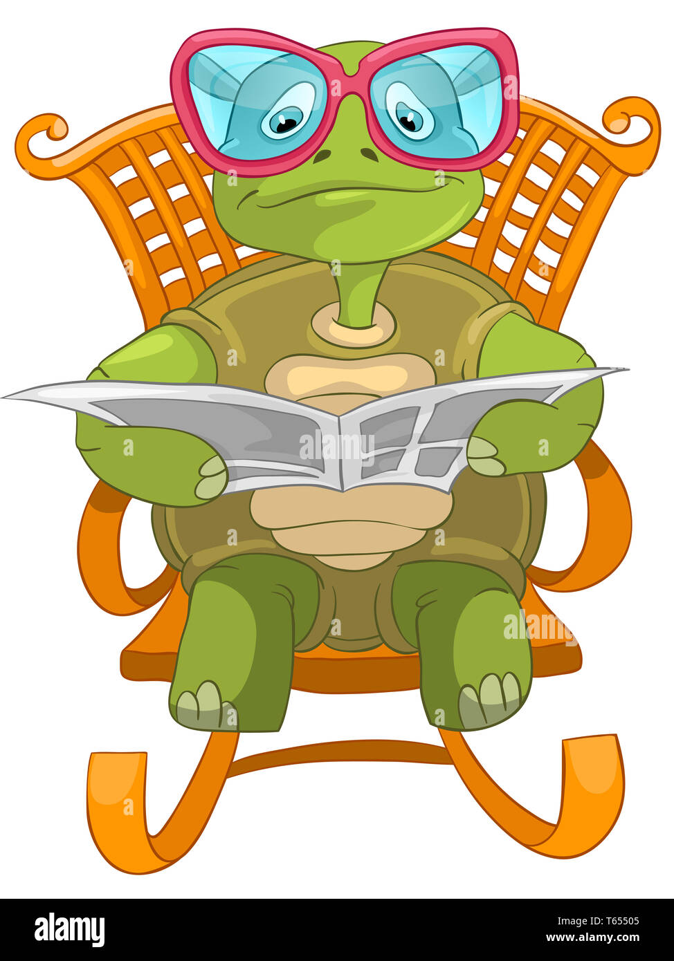 Funny Turtle Reading Stock Photo - Alamy