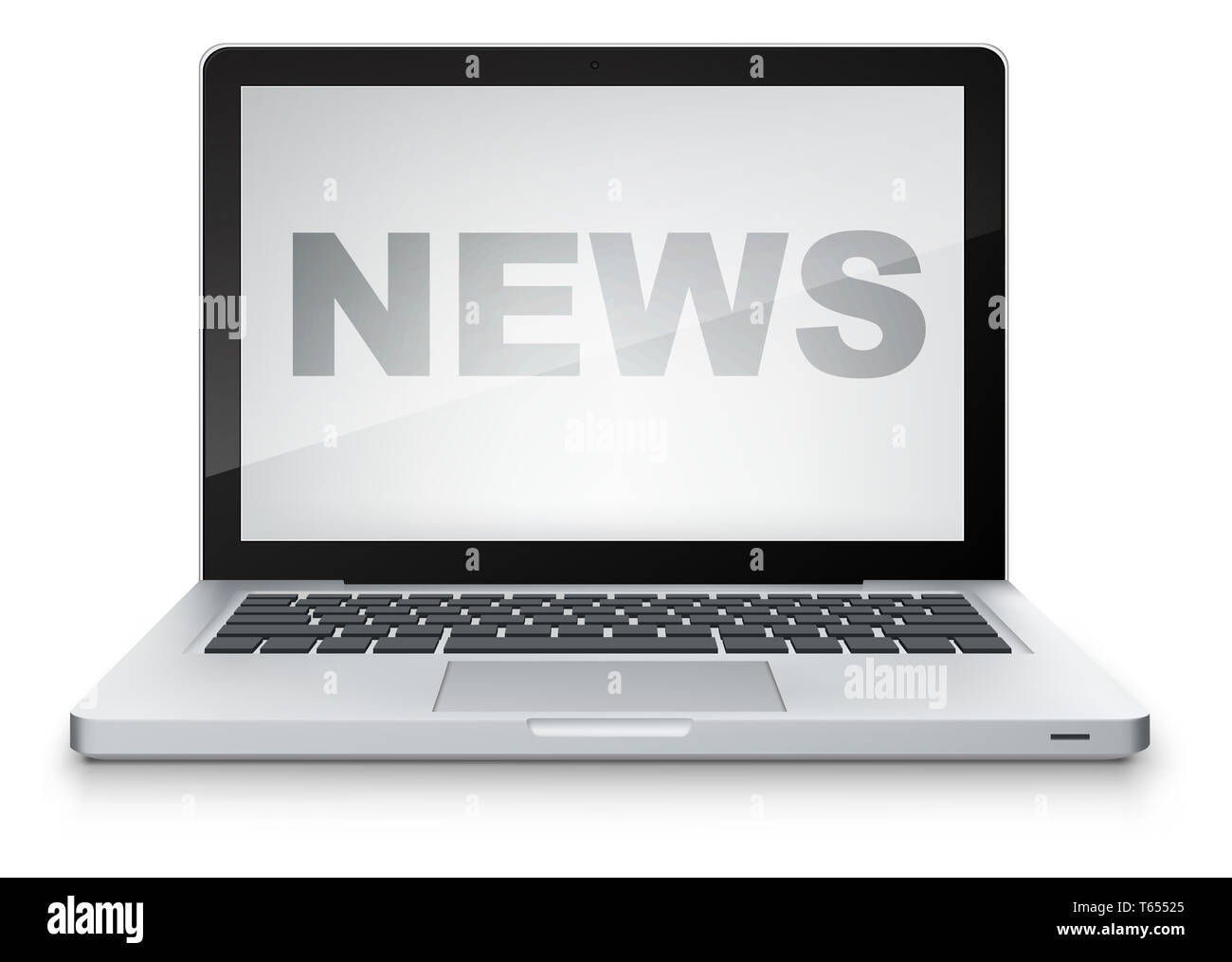 Reading laptop computer screen Cut Out Stock Images & Pictures - Alamy