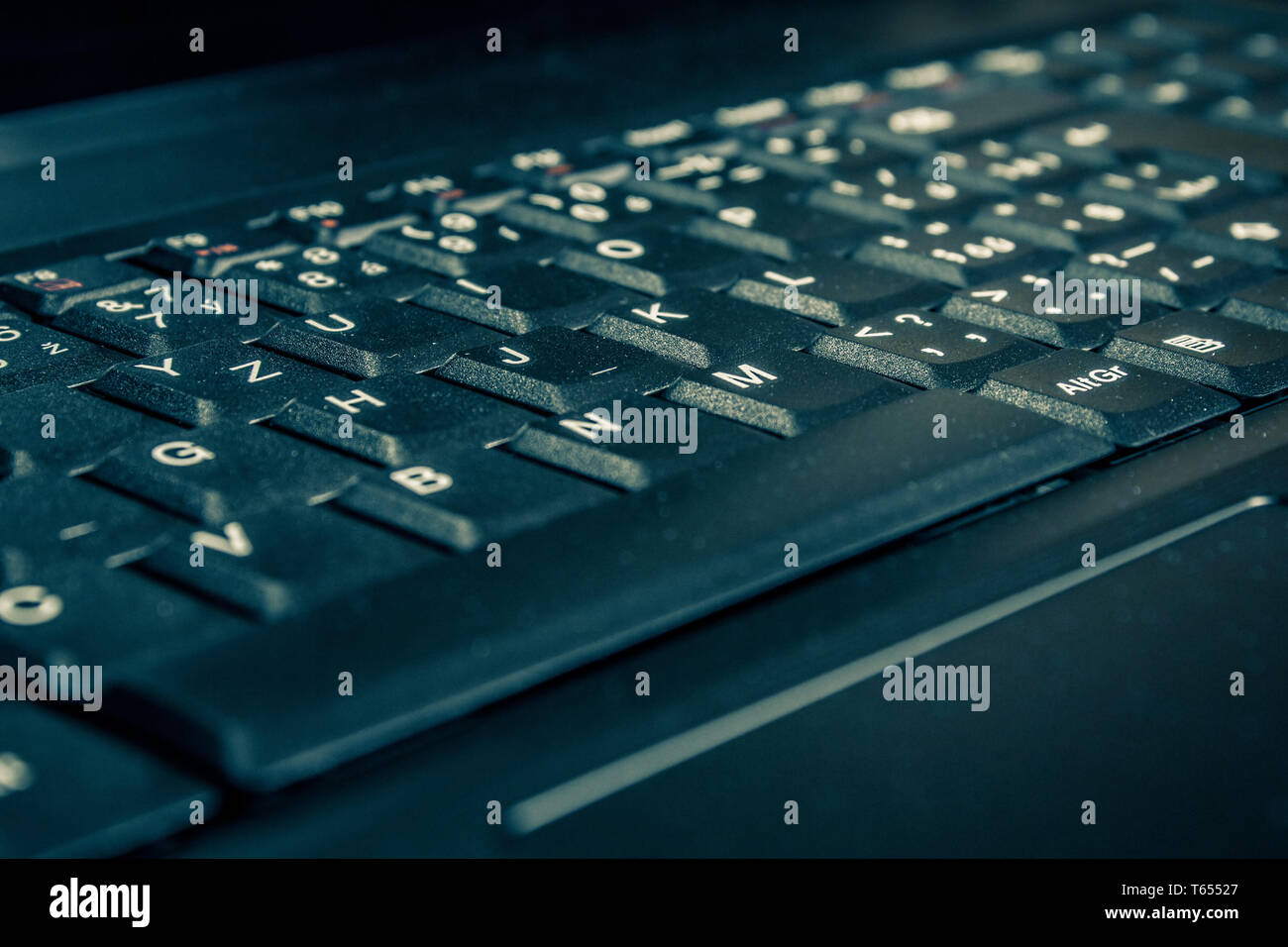 close up of toned laptop keyboard Stock Photo - Alamy