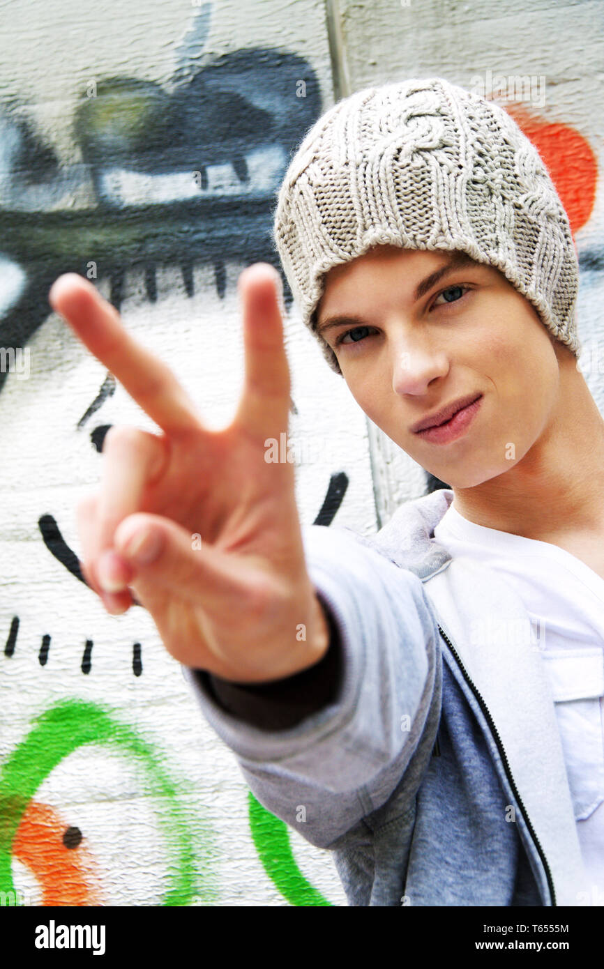 cool looking teenager Stock Photo - Alamy