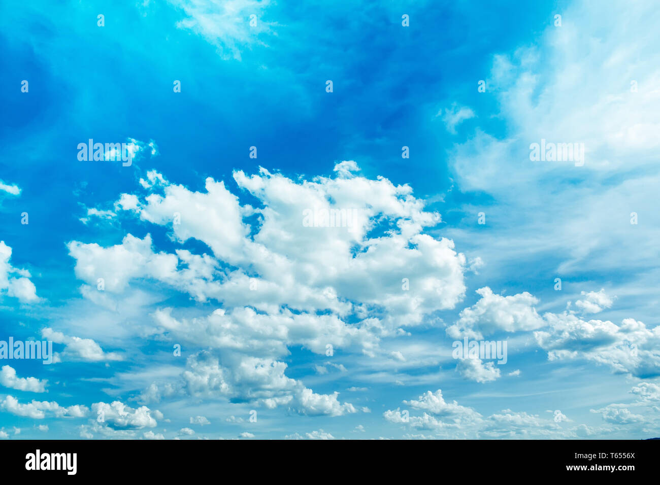 Spring Blue sky with clouds Stock Photo - Alamy