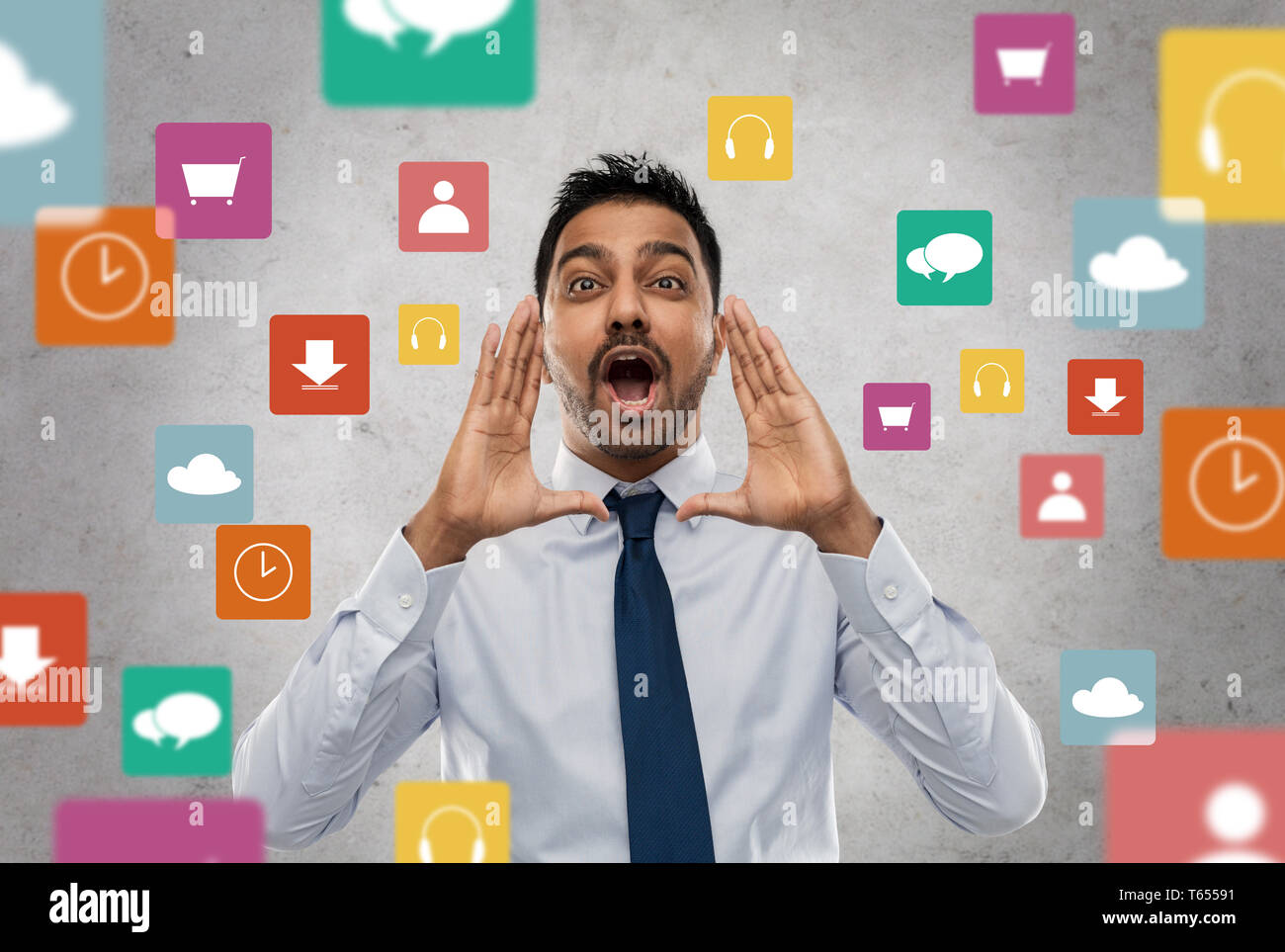 Indian male shouting hi-res stock photography and images - Alamy