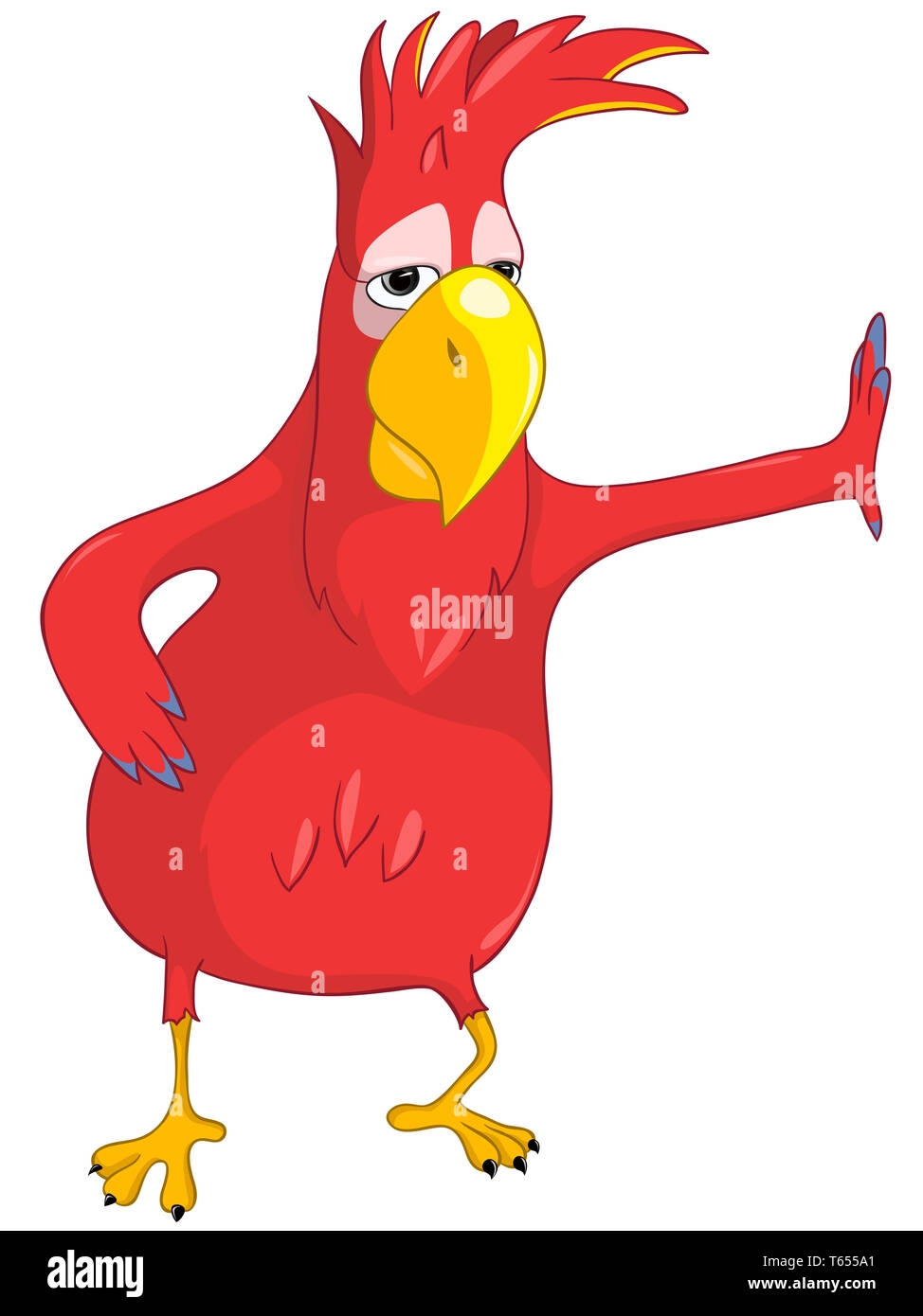 Funny parrot bird cartoon illustration hi-res stock photography and ...